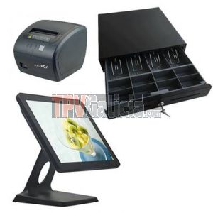 Monitor Táctil + Impresora Térmica + Cajón - Pack Ahorro para Hostele - TPV Galicia